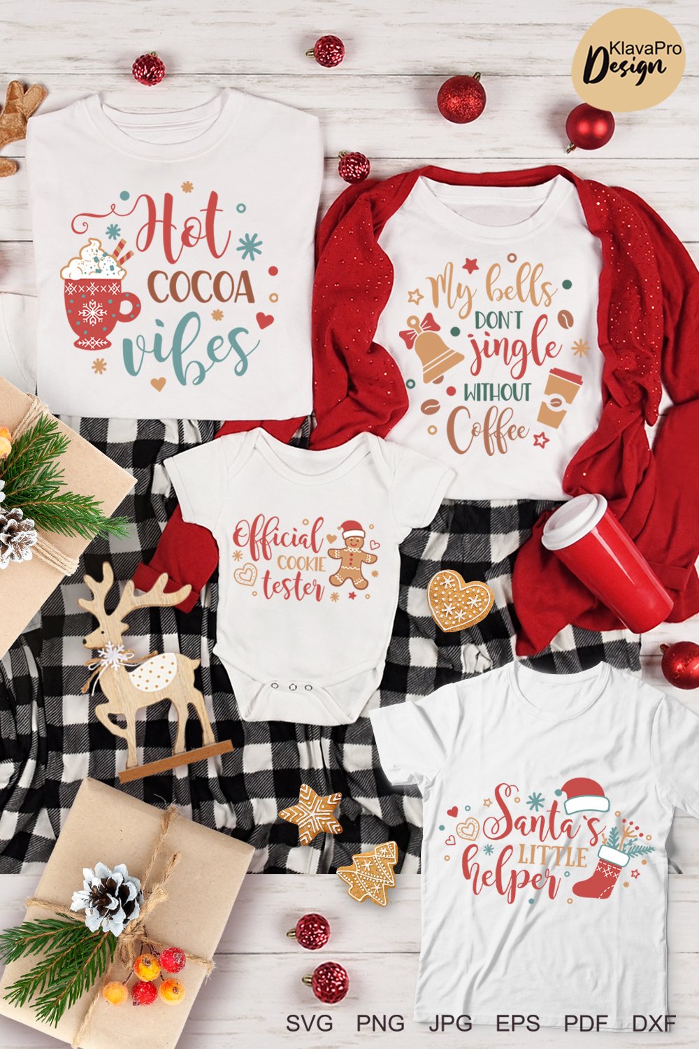 Christmas family SVG bundle. Layered design