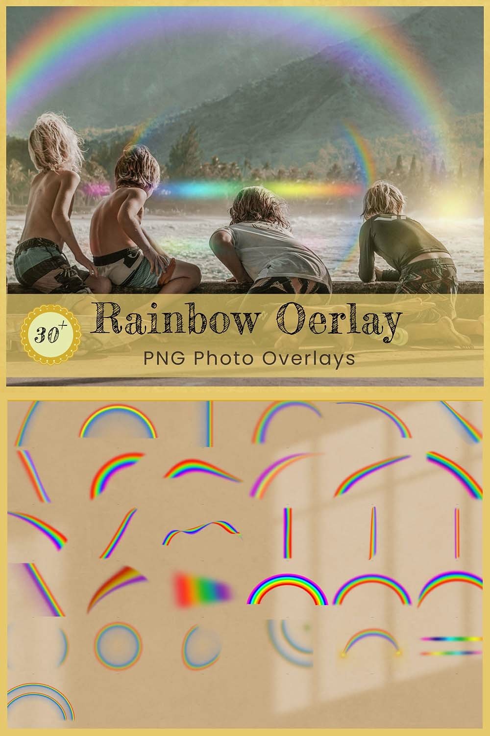Realistic Rainbow Photoshop Overlay Sky Reflected light leak