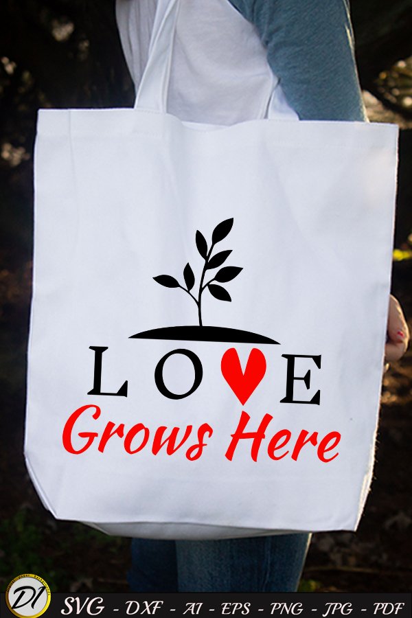 Valentines day svg, Valentine's day svg, Love grows here svg