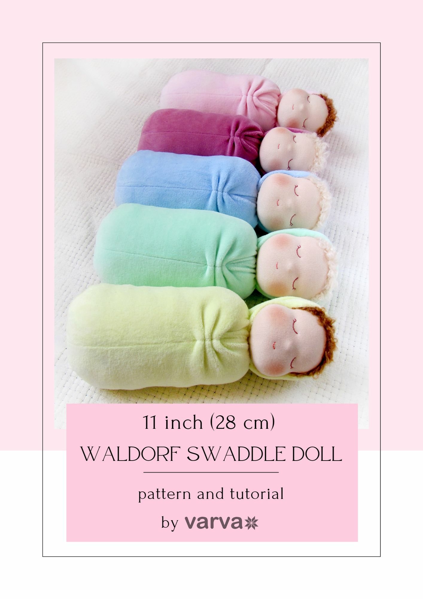 Natural Organic Waldorf Dolls sewing pattern and tutorial