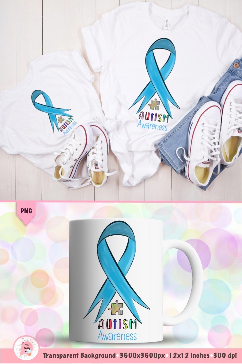 Autism Blue Ribbon PNG