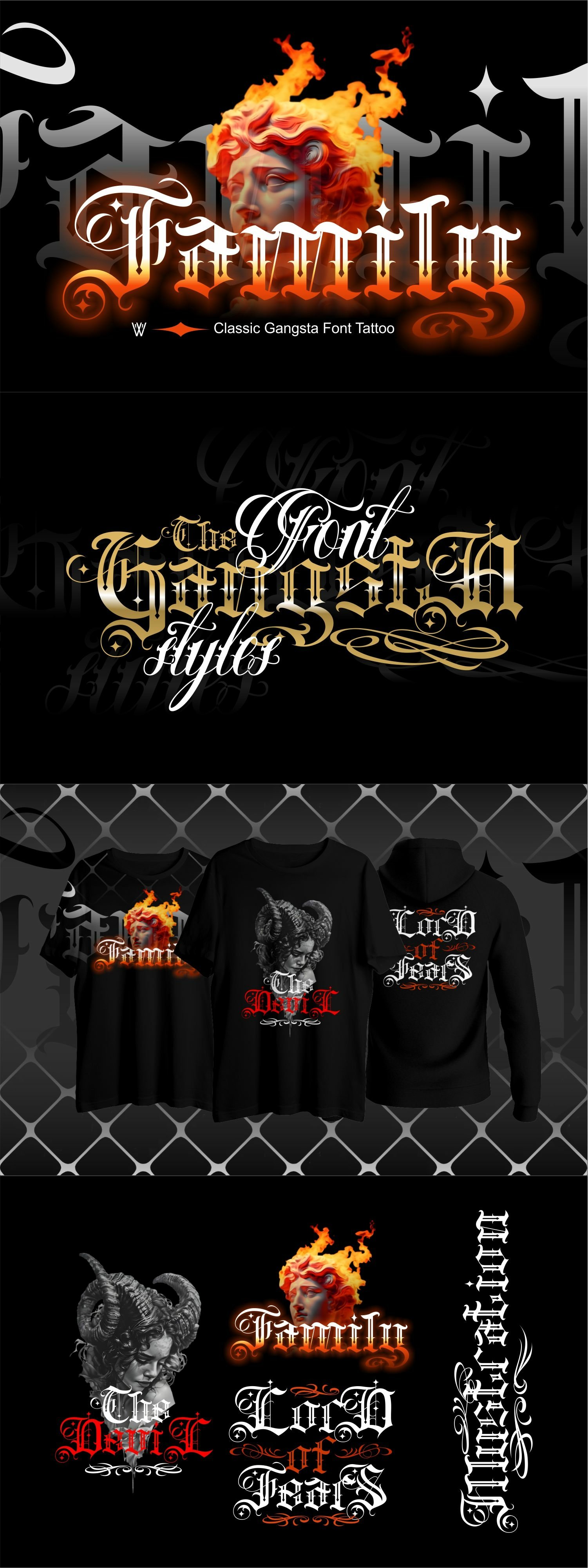 Family Gangsta Tattoo Font | Blackletter, Old English