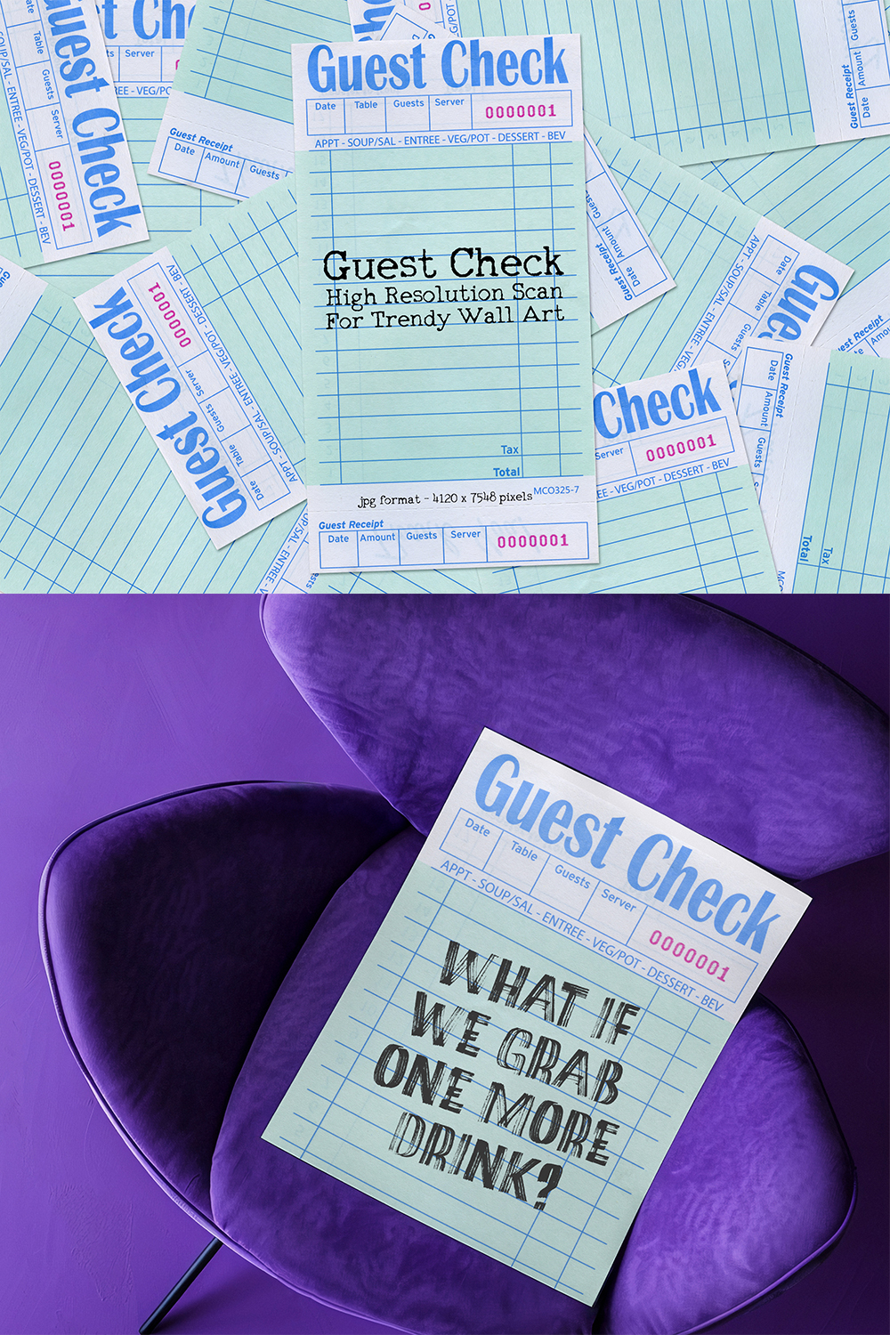 Guest Check High Res Stock Photo For Trendy Wall Art