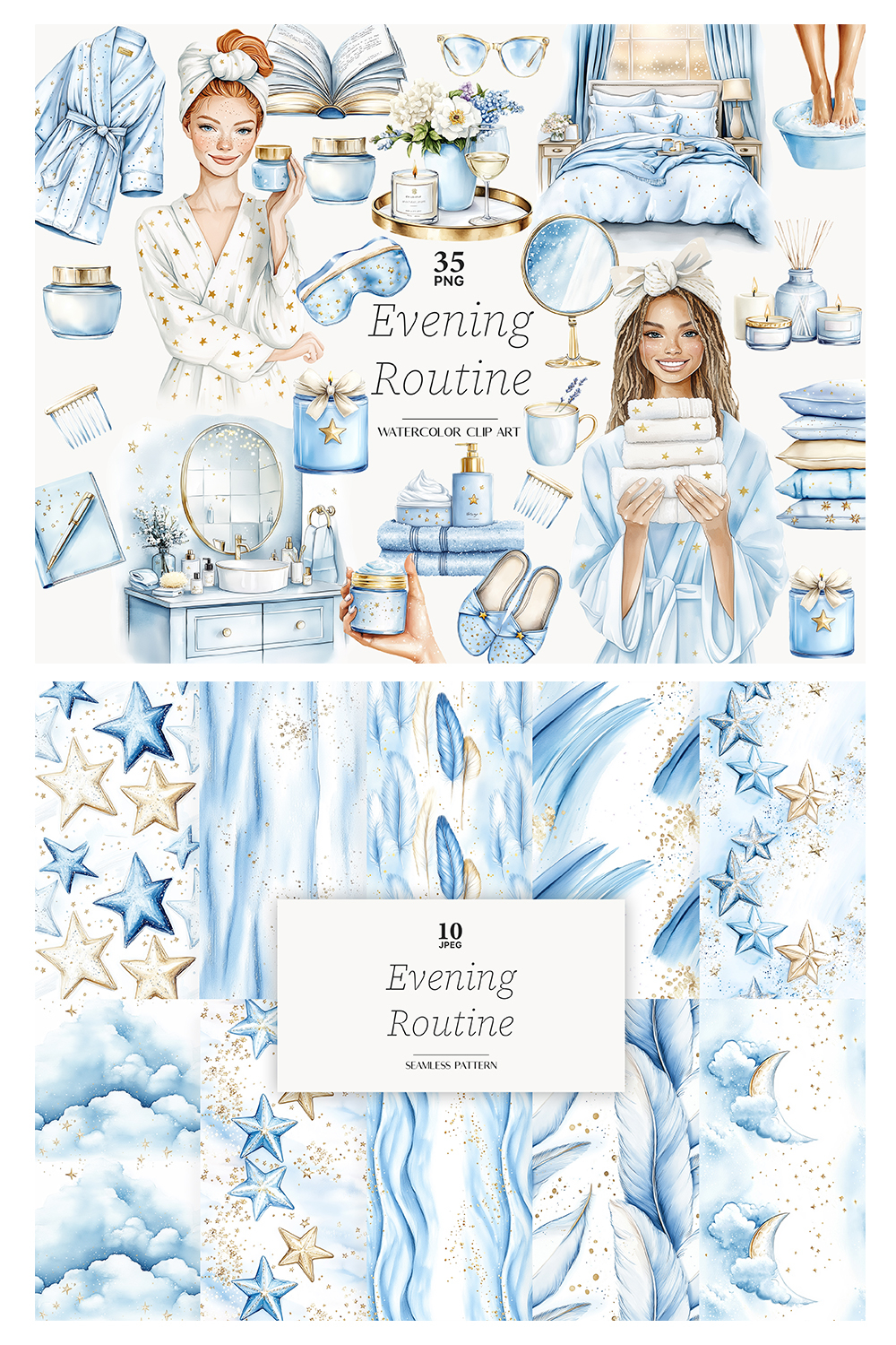 Routine Clipart | Self Care PNG Bundle