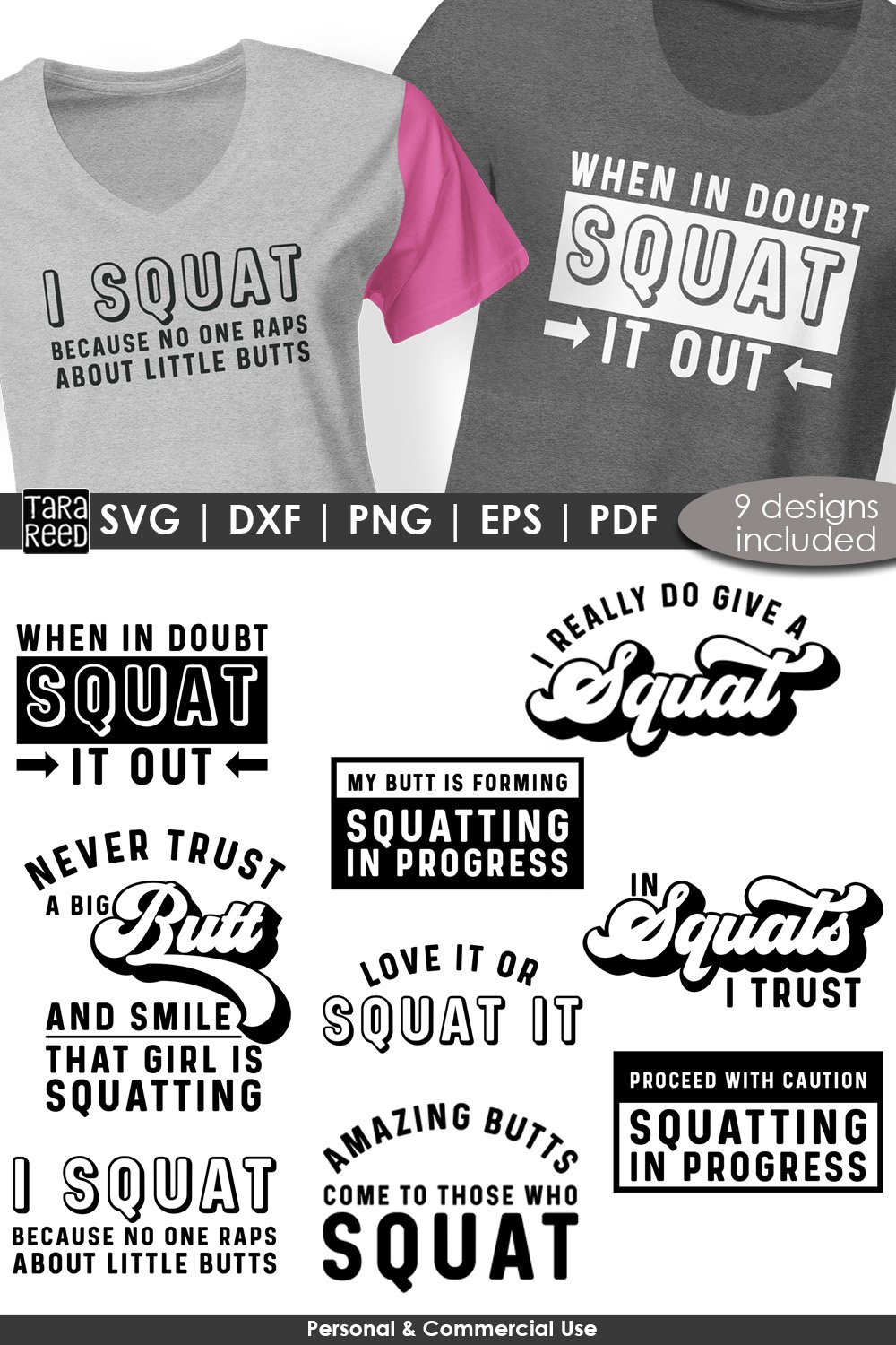 Squat svg bundle for crafters
