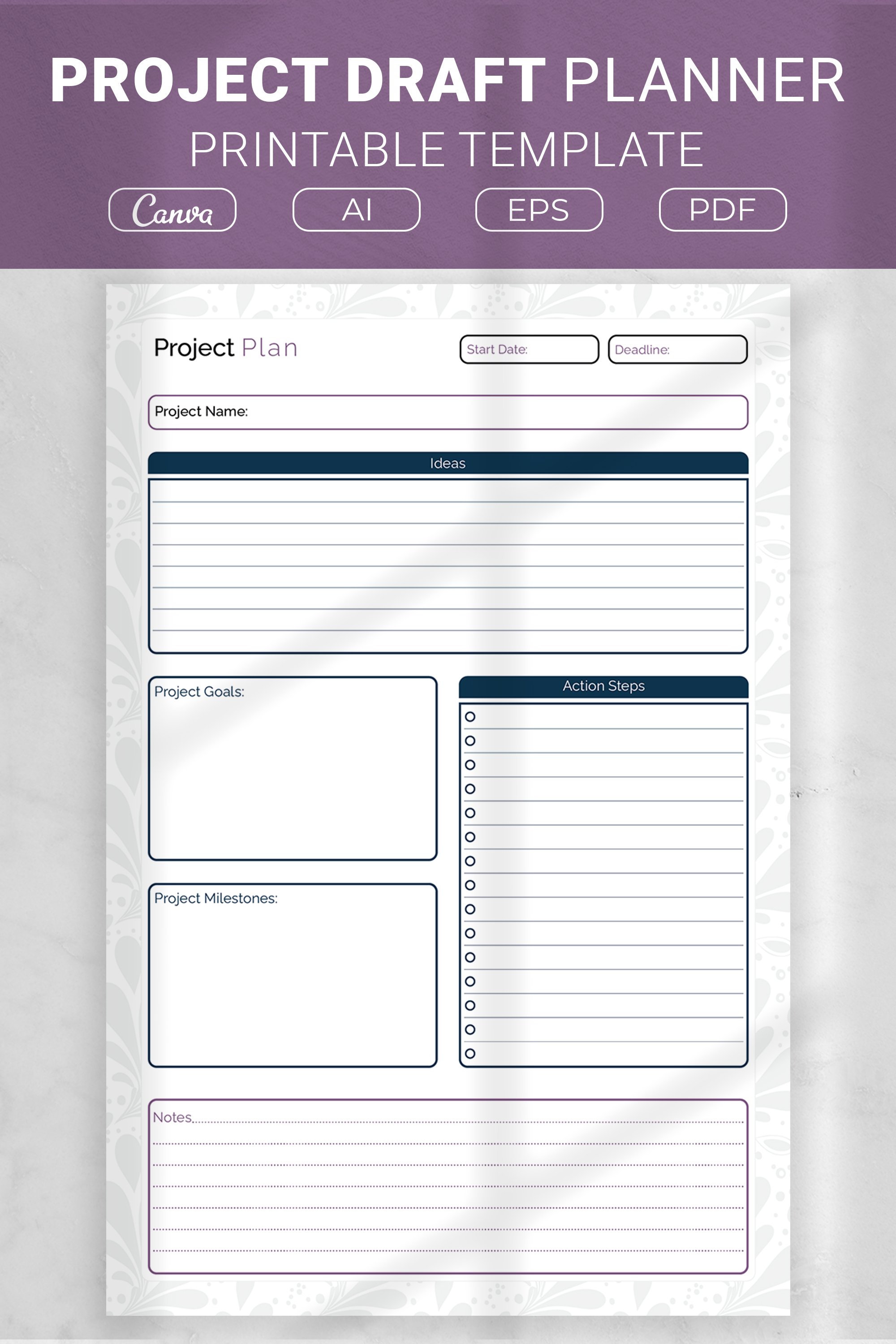 Project Draft Planner Template
