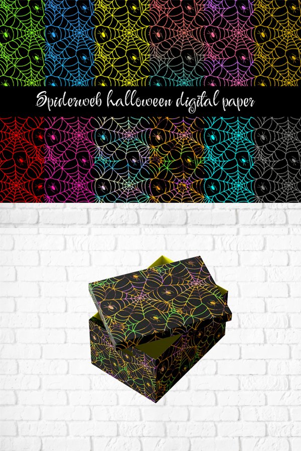 Spiderweb Halloween digital paper, Halloween sublimation
