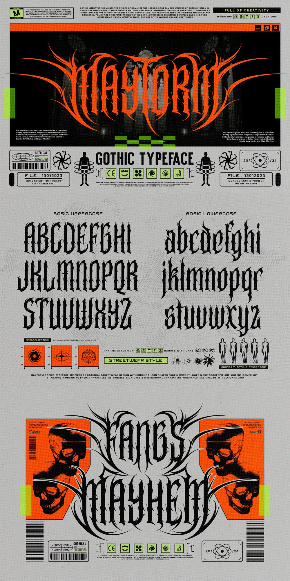 Maytorm Modern Metal Typeface