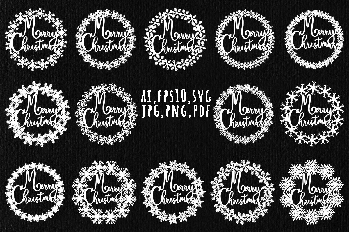 Merry Christmas snowdrop- wreaths