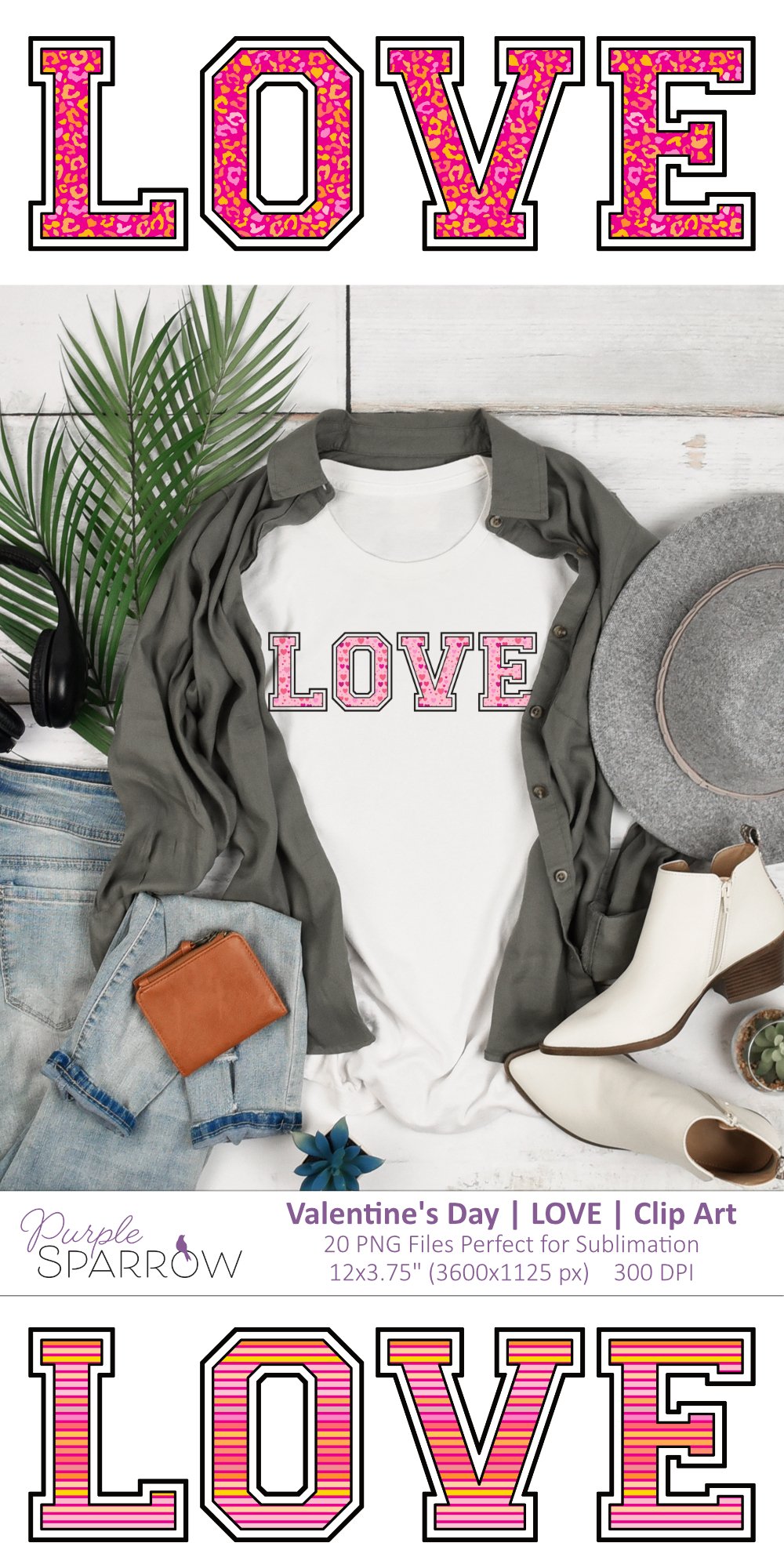 Valentine's Day LOVE Clip Art Bundle | 20 PNGs