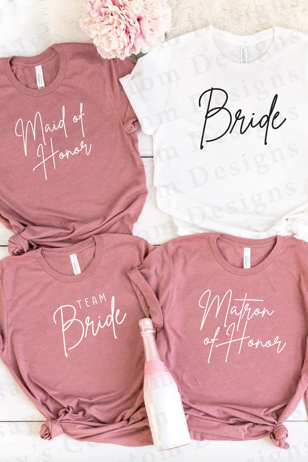 Script Bachelorette Party Bridal Party Titles Bundle - SVG