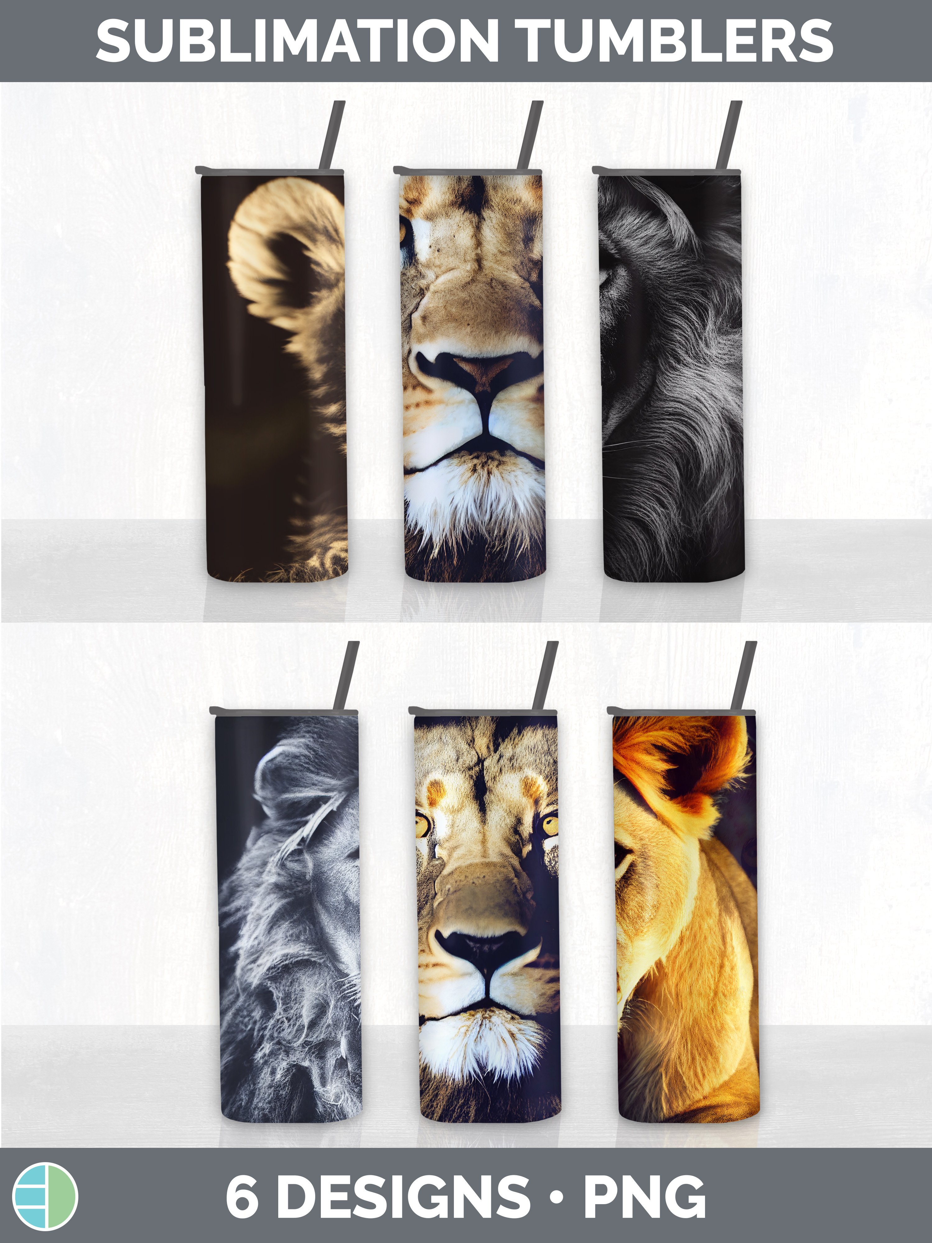 Lion Tumbler Sublimation Bundle
