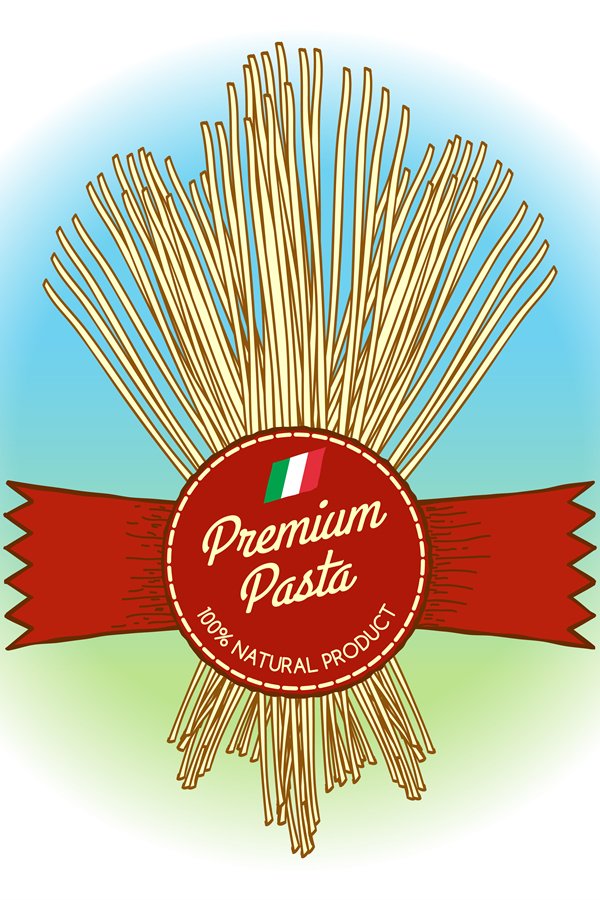 Premium pasta label