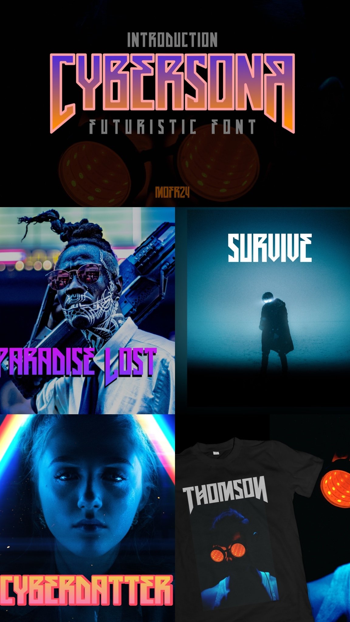 Cybersonr - Cyber, Tech, Futuristic, Modern, Clean Font