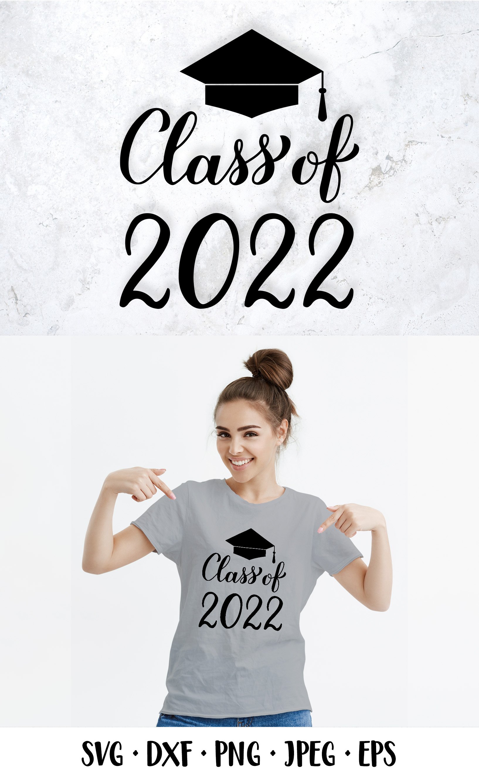 Class of 2022 SVG. Graduation hat. Grad of 2022 cut file
