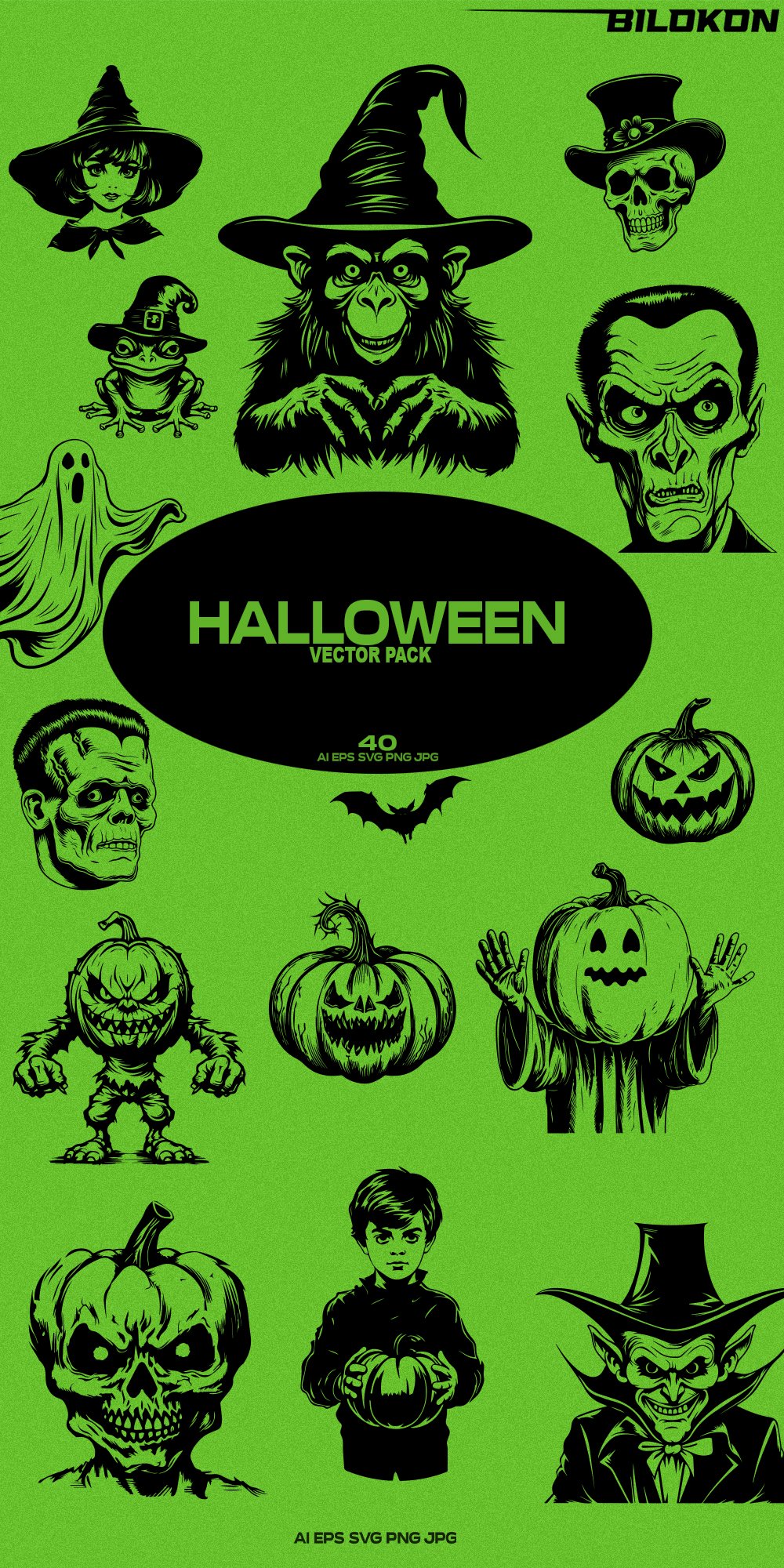 Halloween Vector Pack 40, Halloween Illustration, SVG