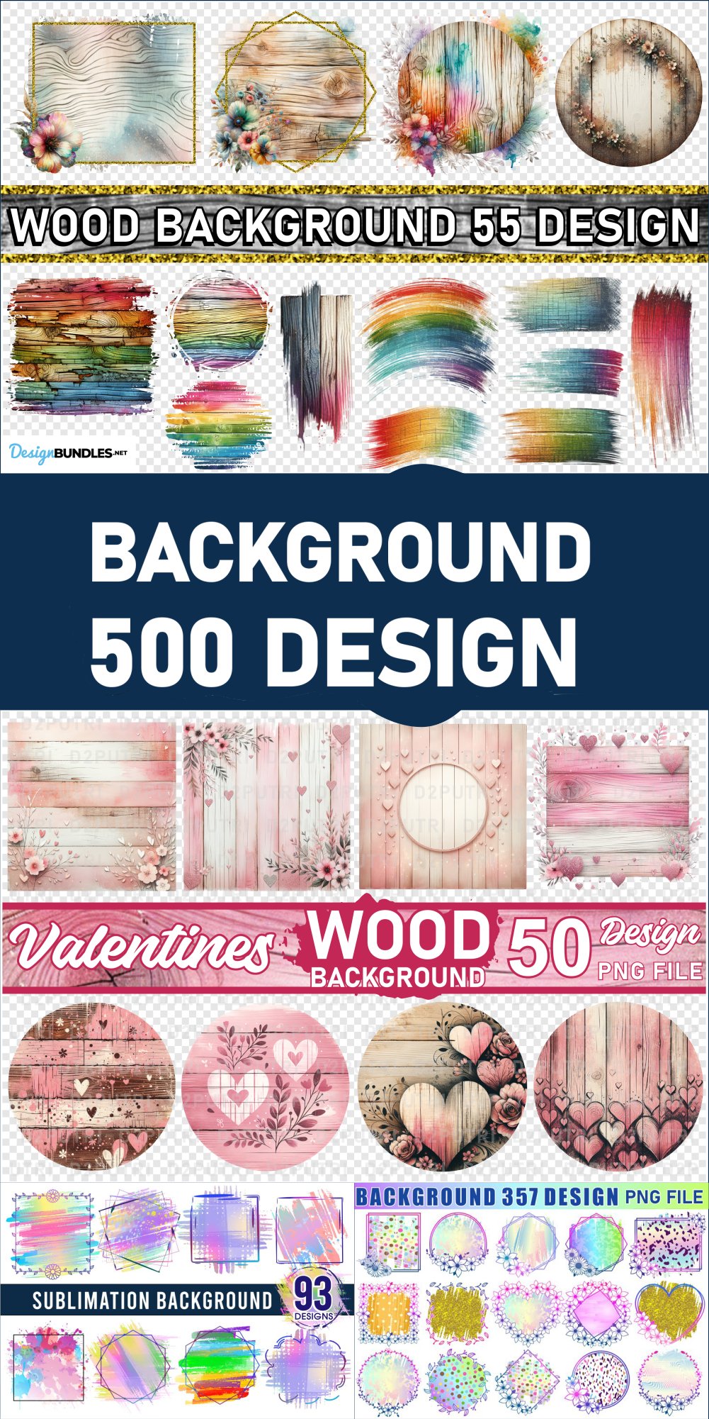 Backgrounds Sublimation Designs, Background PNG Bundle
