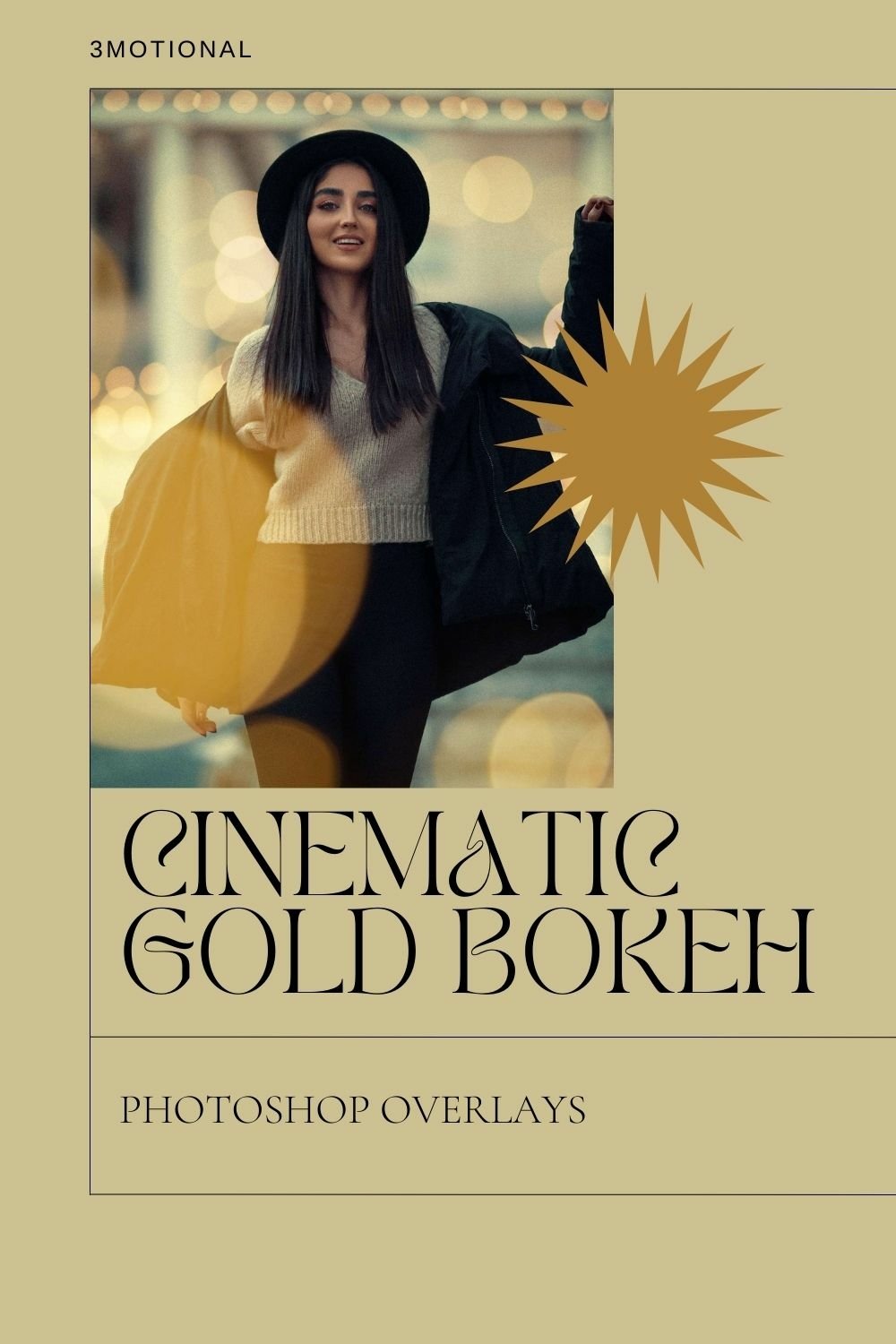 68 Cinematic Gold Bokeh Photoshop Overlays