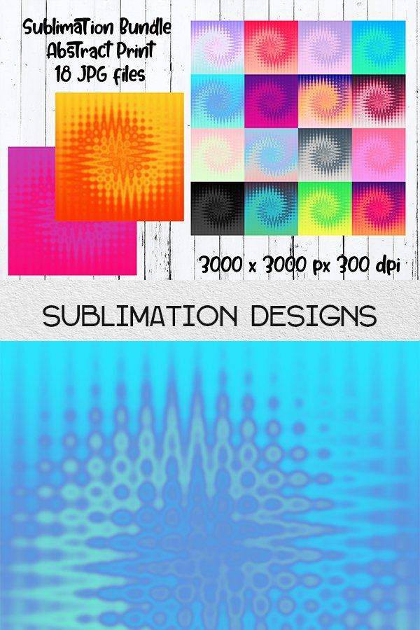 Sublimation Abstract Print Bundle, Colorful Background Bundl