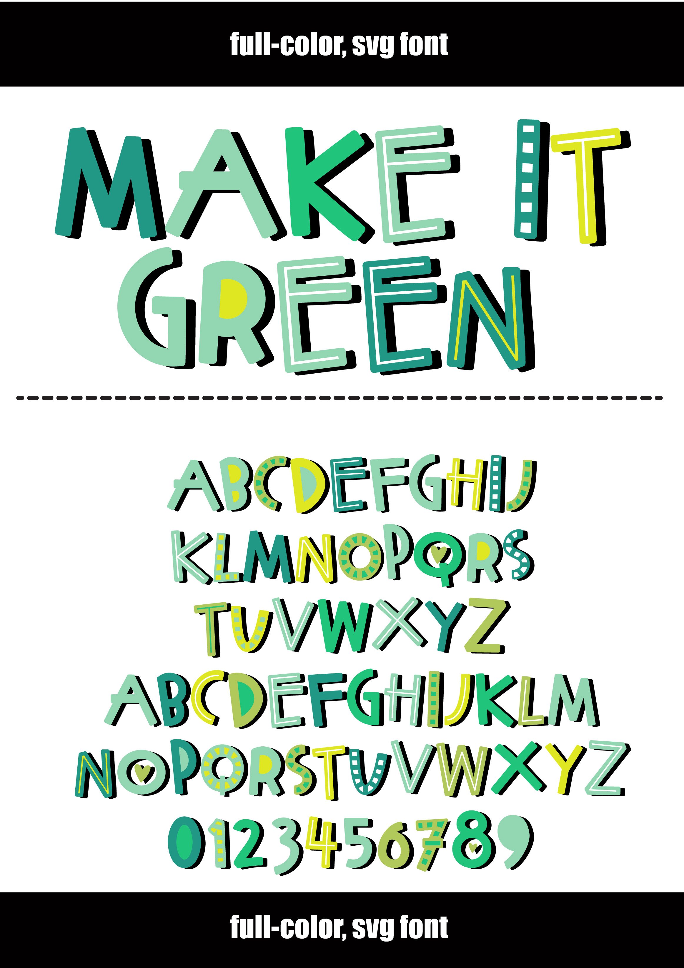 Full Color SVG Green Font