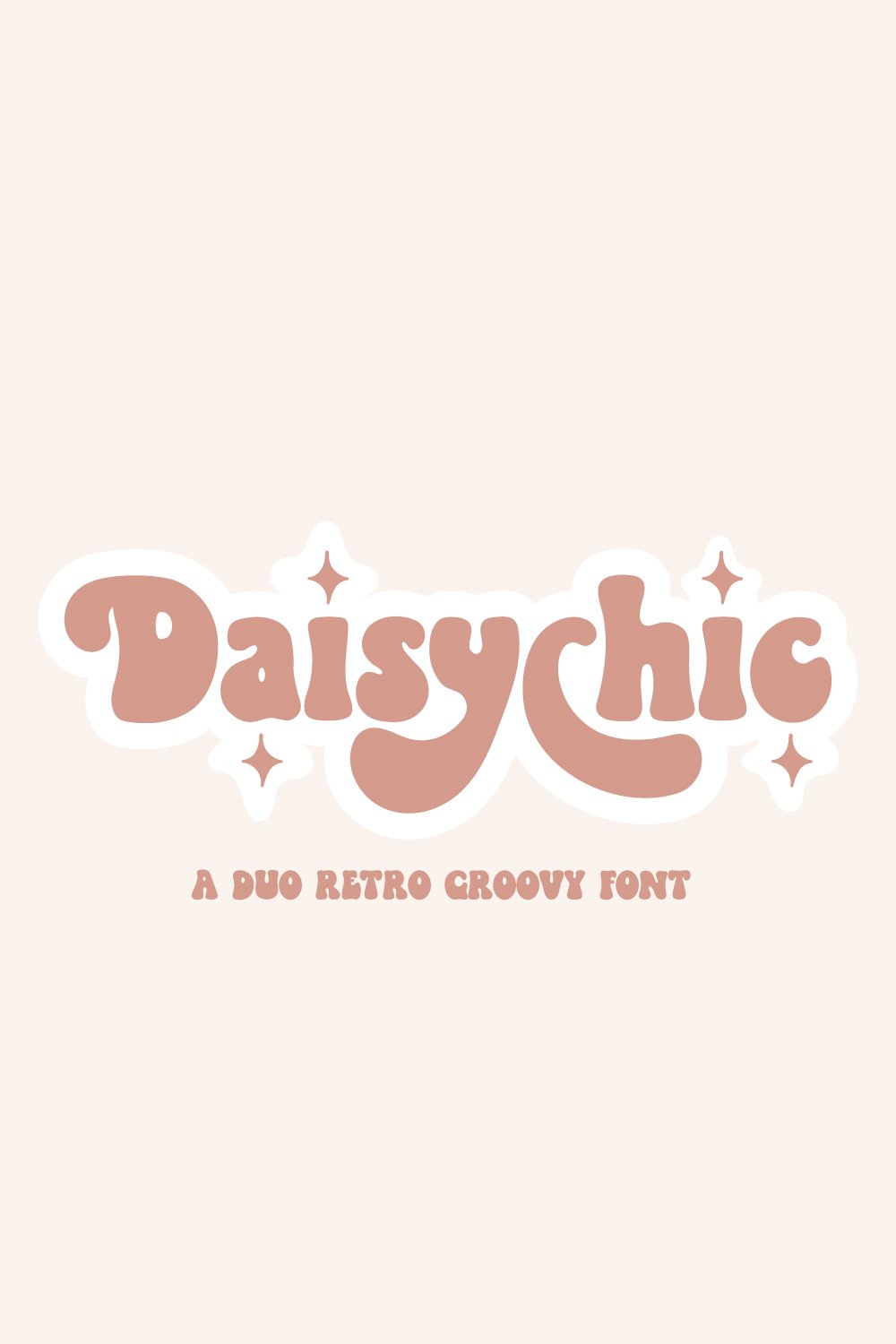Daisy Chic A Duo Retro Groovy Font