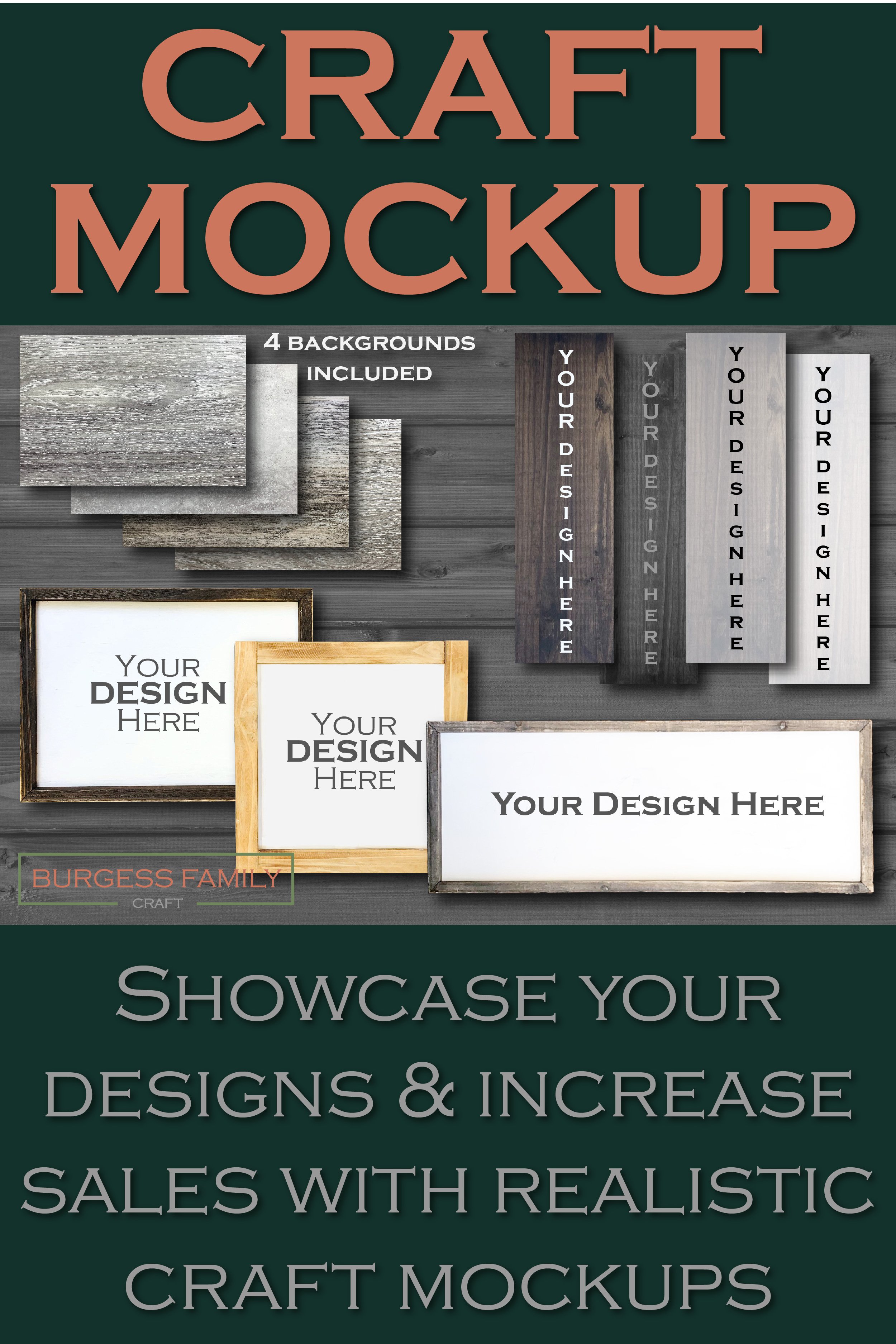 Mockup | Wooden sign custom craft mock up Bundle | Vol II
