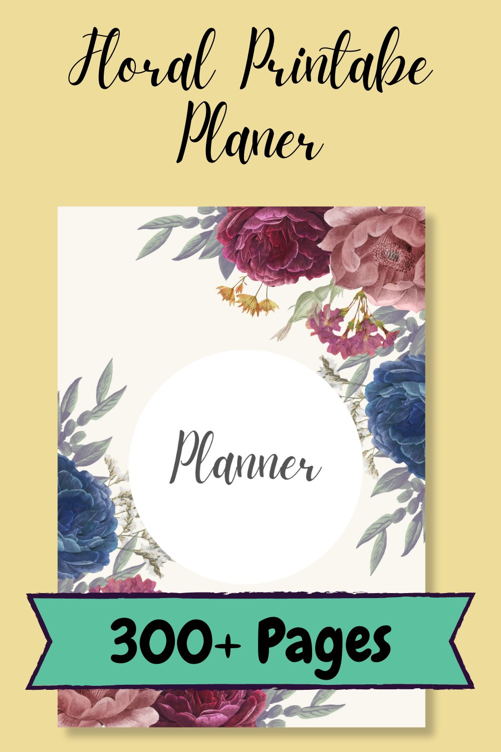 Printable Planner with Floral Design