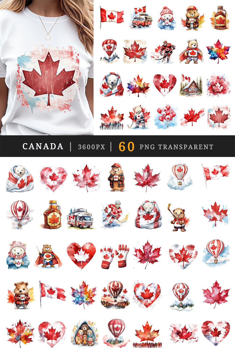 Canada day, canadian flag, leaf sublimation clipart png