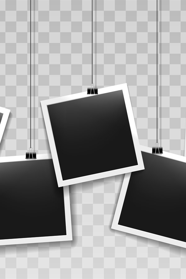 Hanging instant photo frames