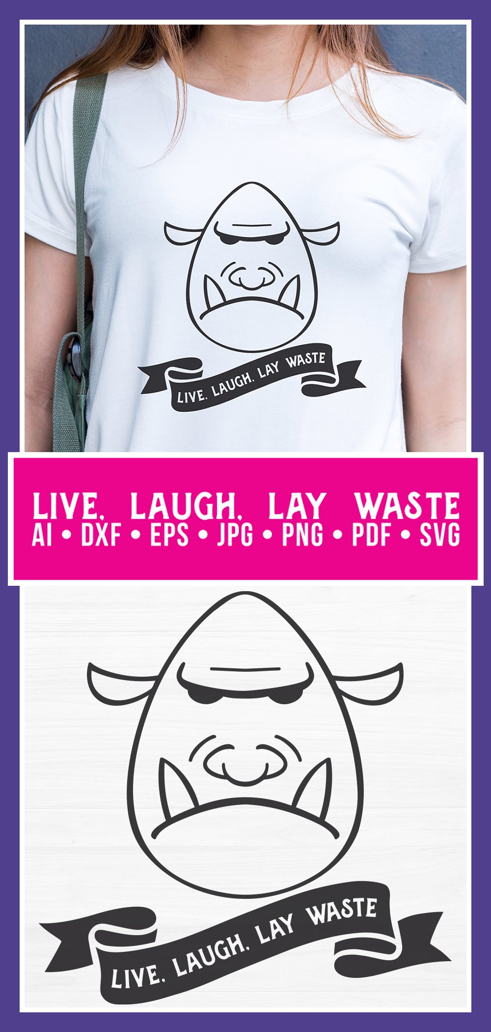 Live Laugh Lay Waste DnD SVG
