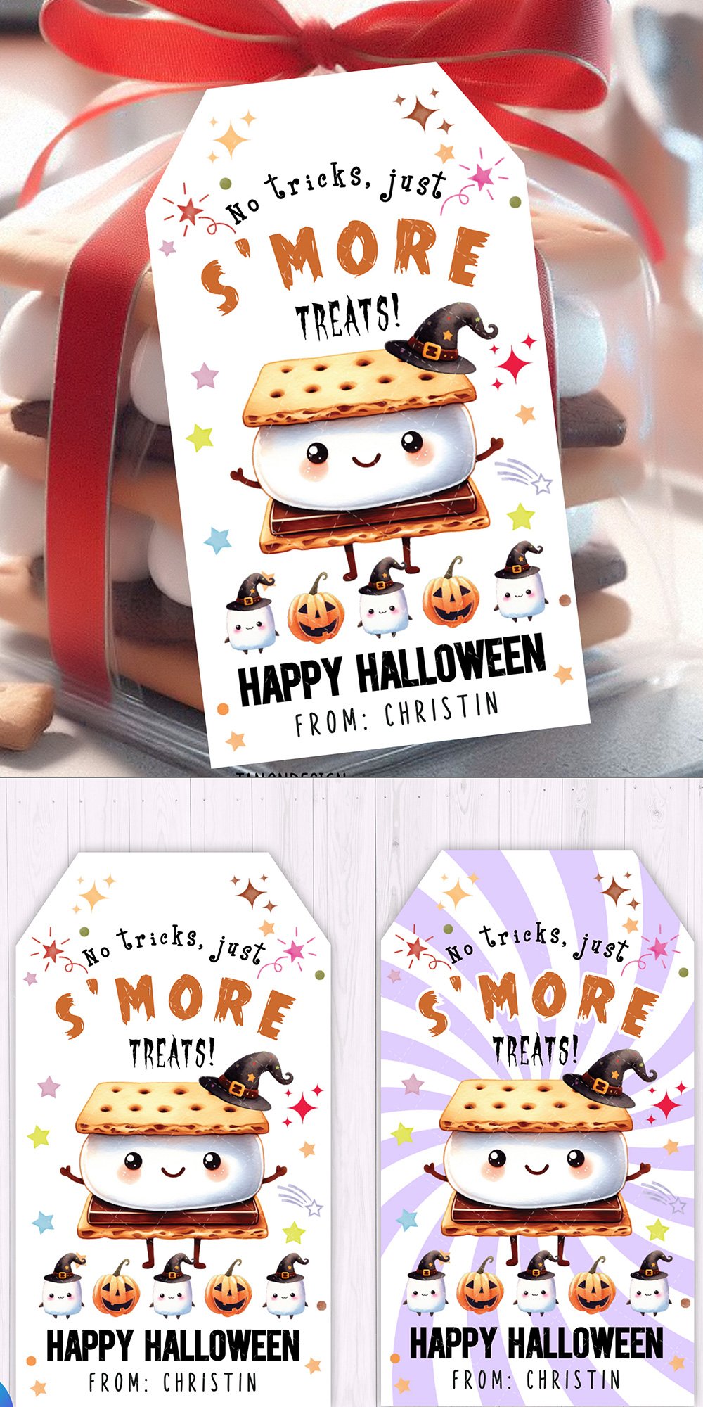 Cute Halloween Gift Tags, Favor Tags, Trick or (2886434)