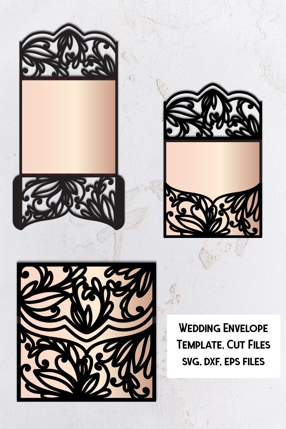 Envelope Cut Template, Intricate Design