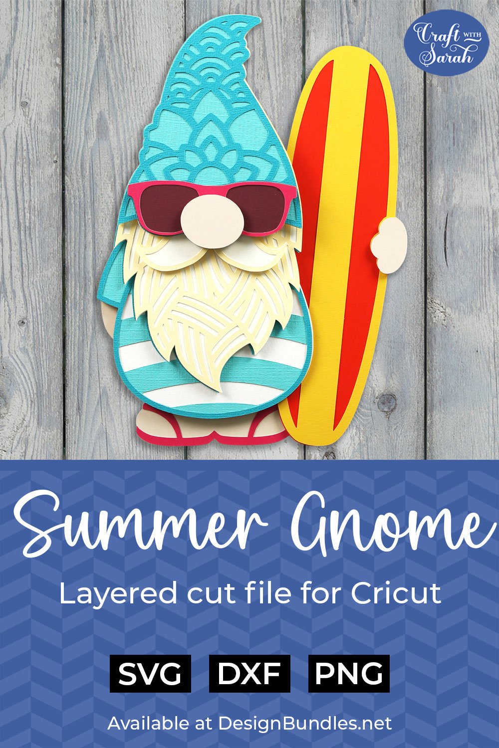 Male Summer Gnome SVG | 3D Summer Gnomes SVG