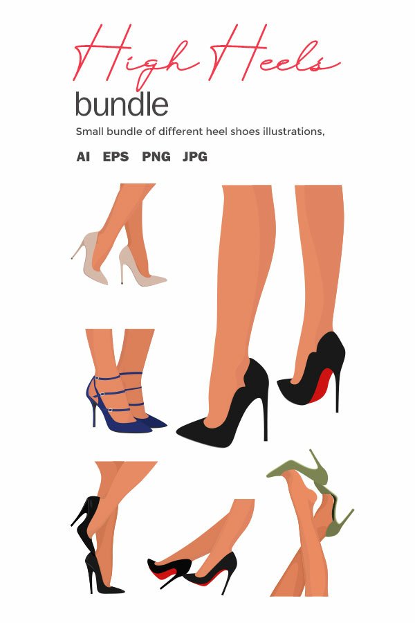 High Heel Shoes Illustrations Bundle
