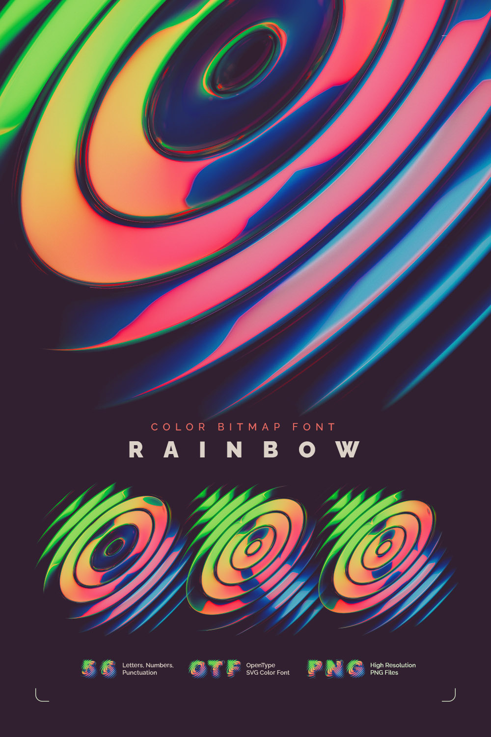 Rainbow Orb - Color Bitmap Font