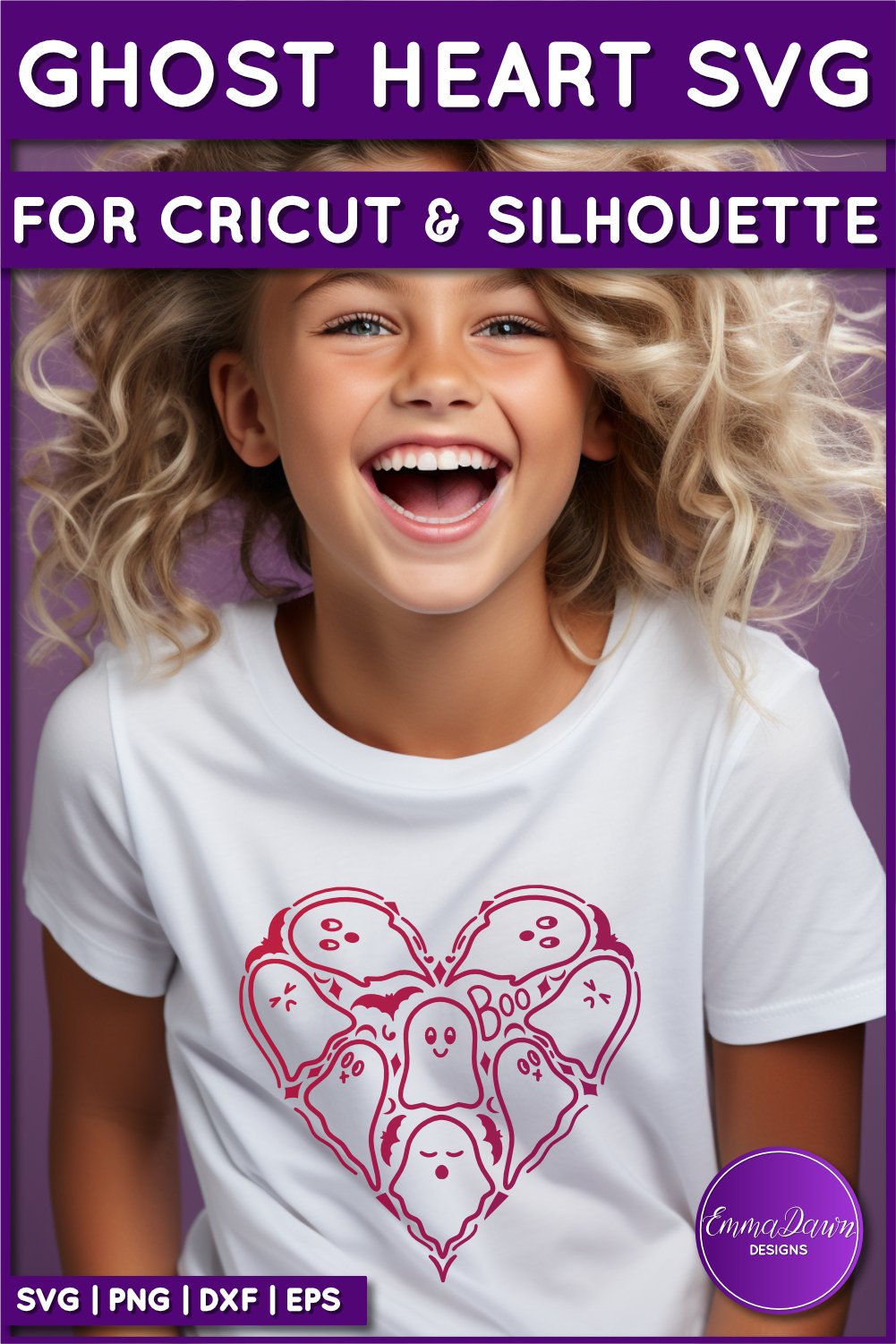 Ghost Heart SVG | Halloween Ghost Cut File