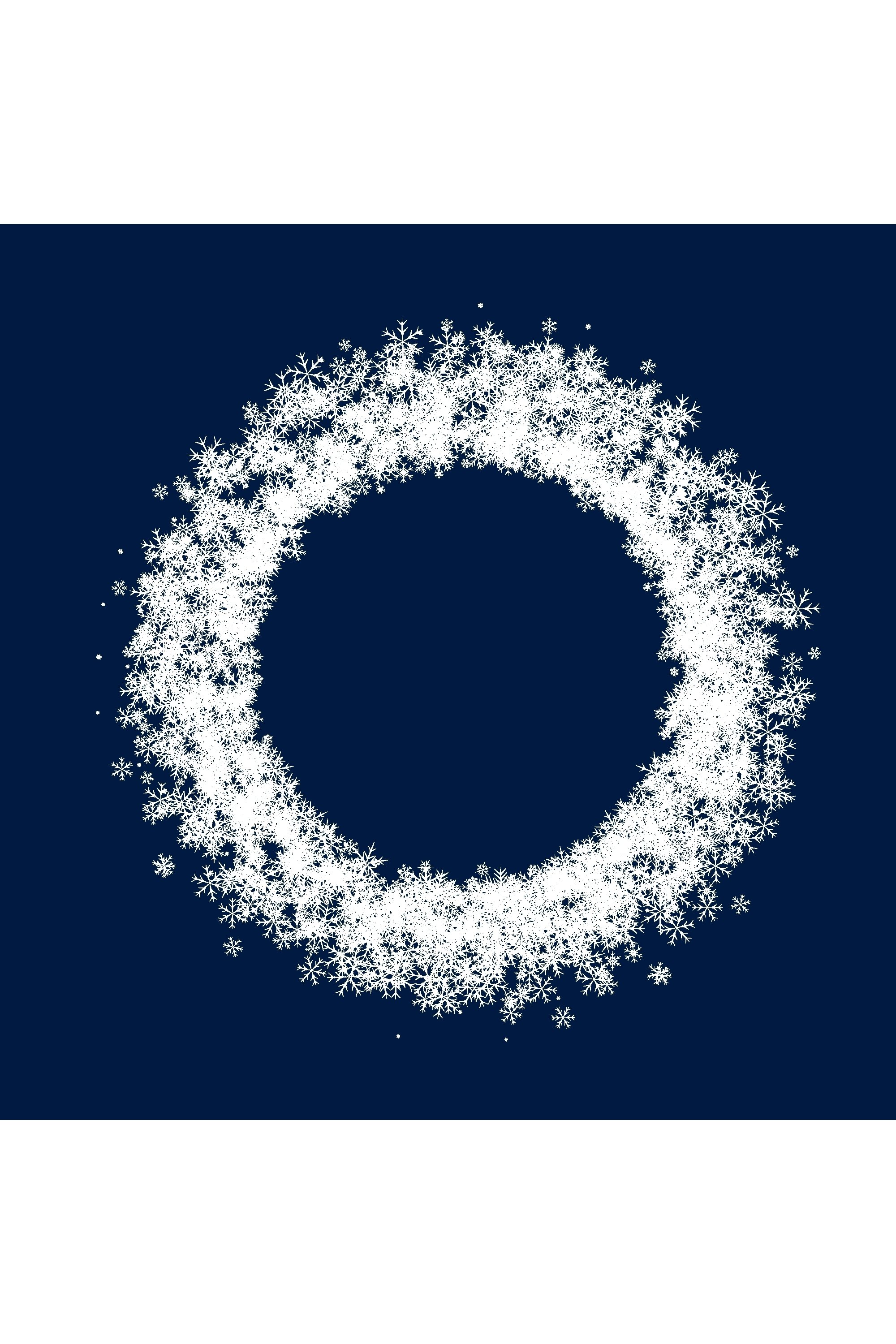 Set of winter snowflakes rings