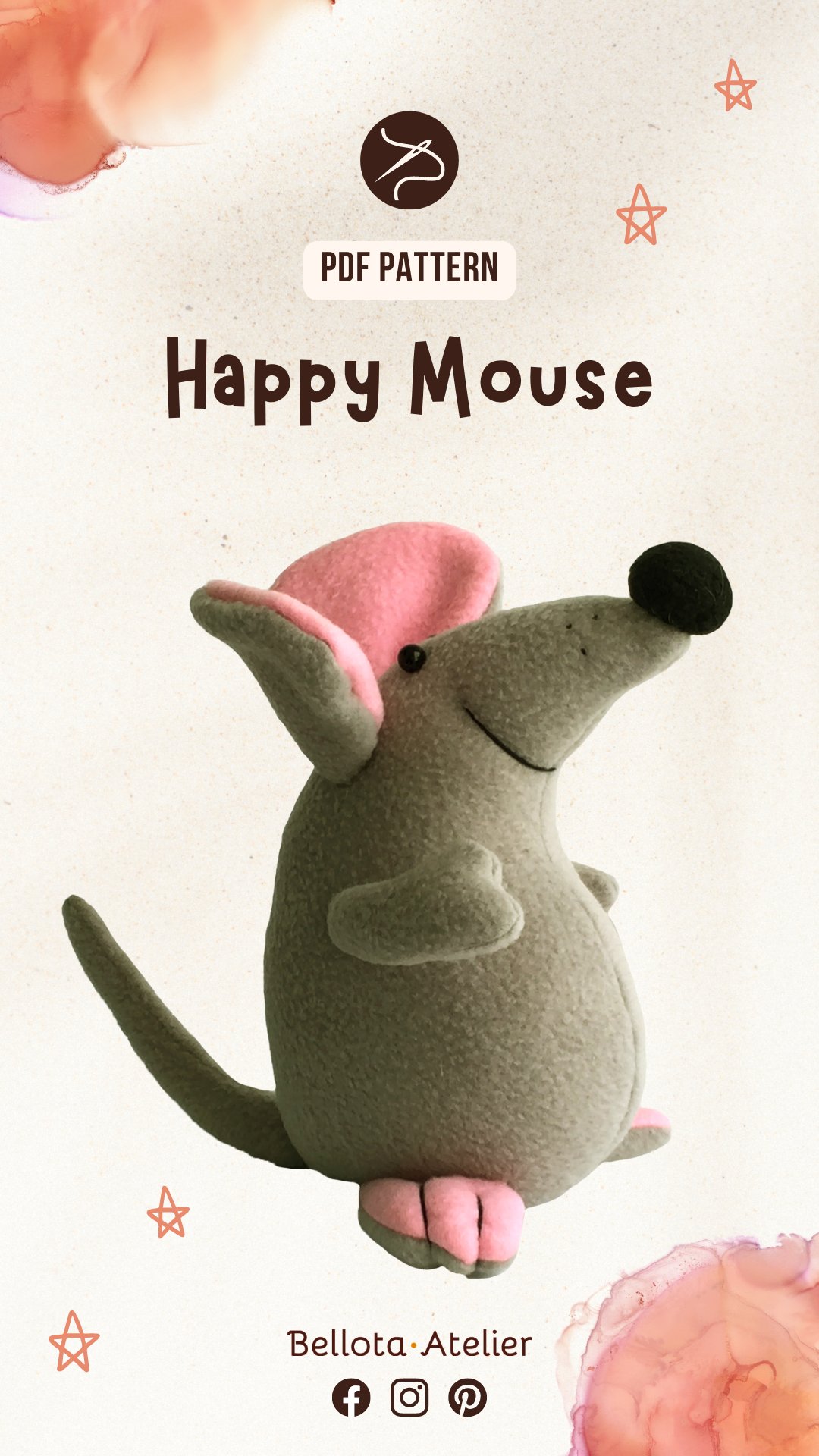 Happy Mouse Sewing Pattern