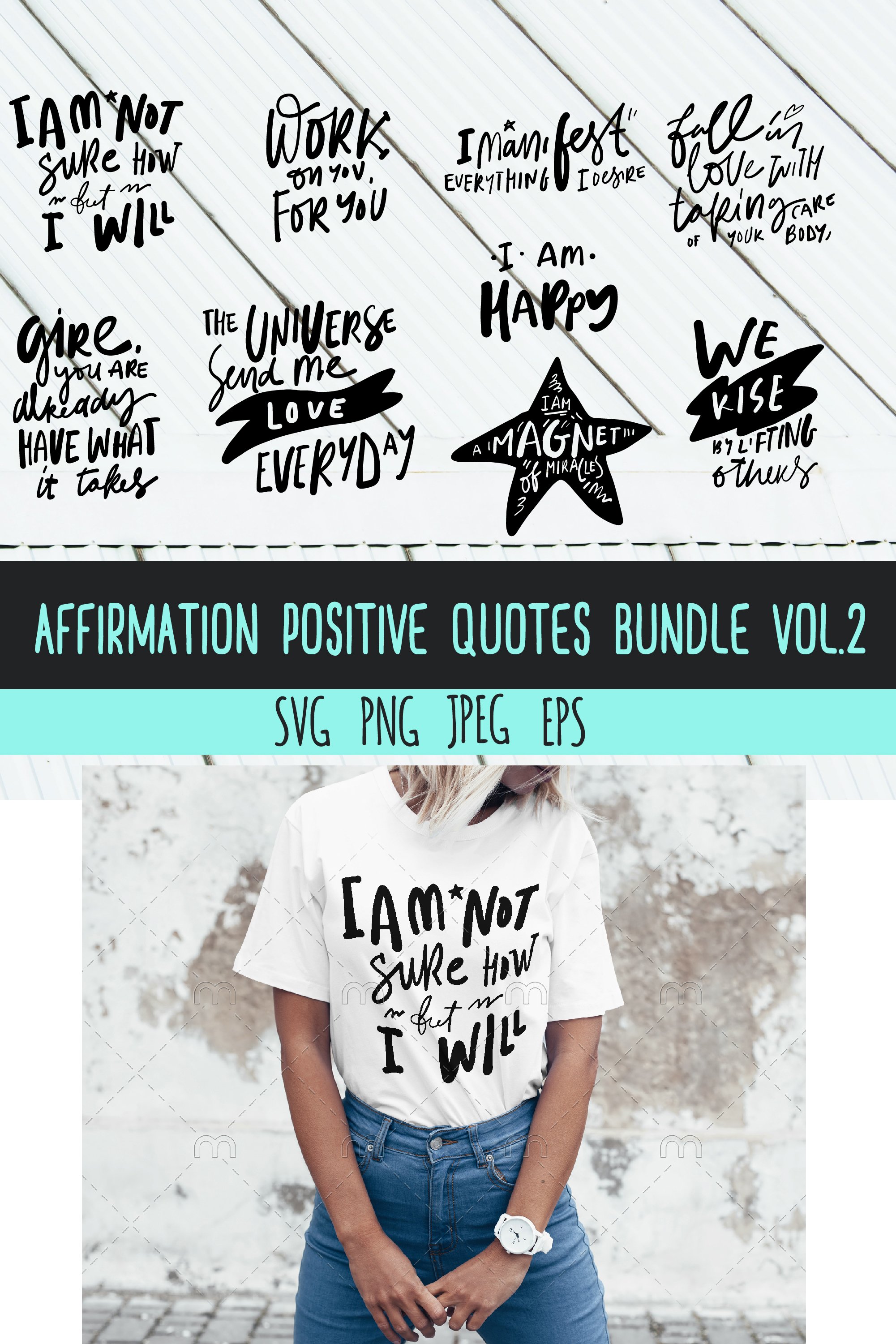 Affirmation SVG. Positive affirmation cards