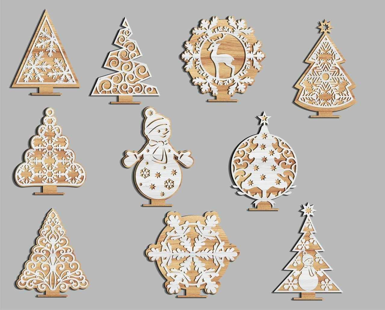 Bundle Christmas Trees Laser Cut Files