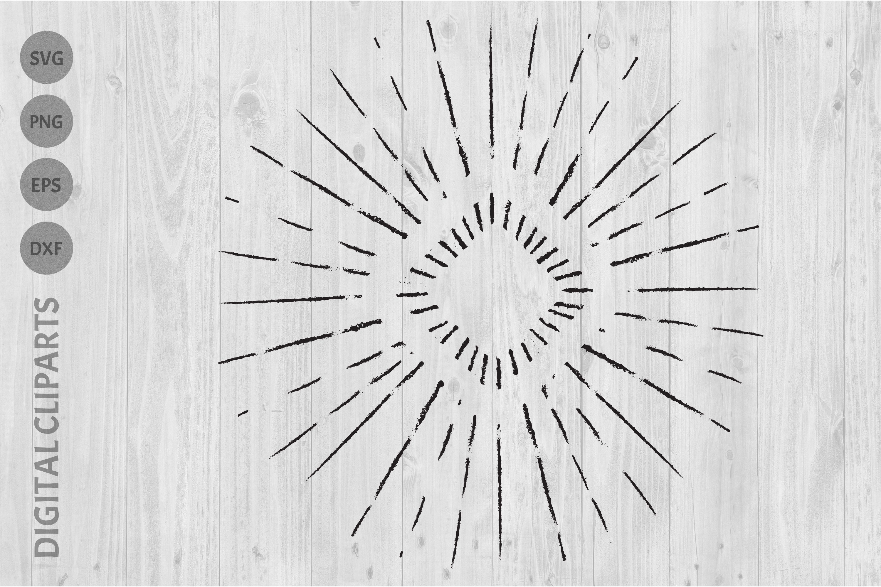 Sunburst Round Vector Set.