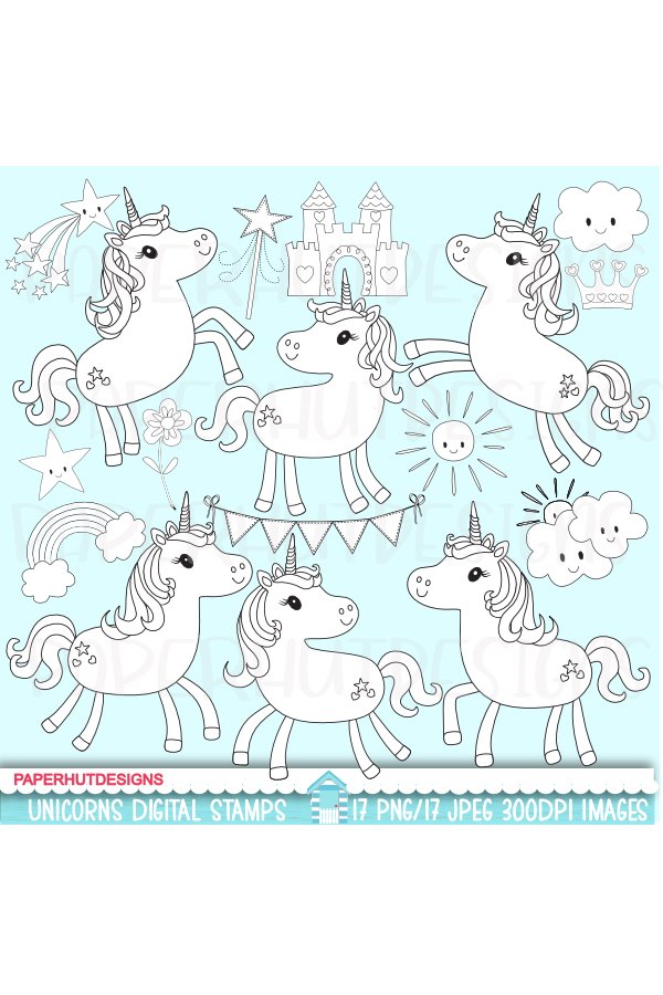 Unicorn Digital Stamps (916727)