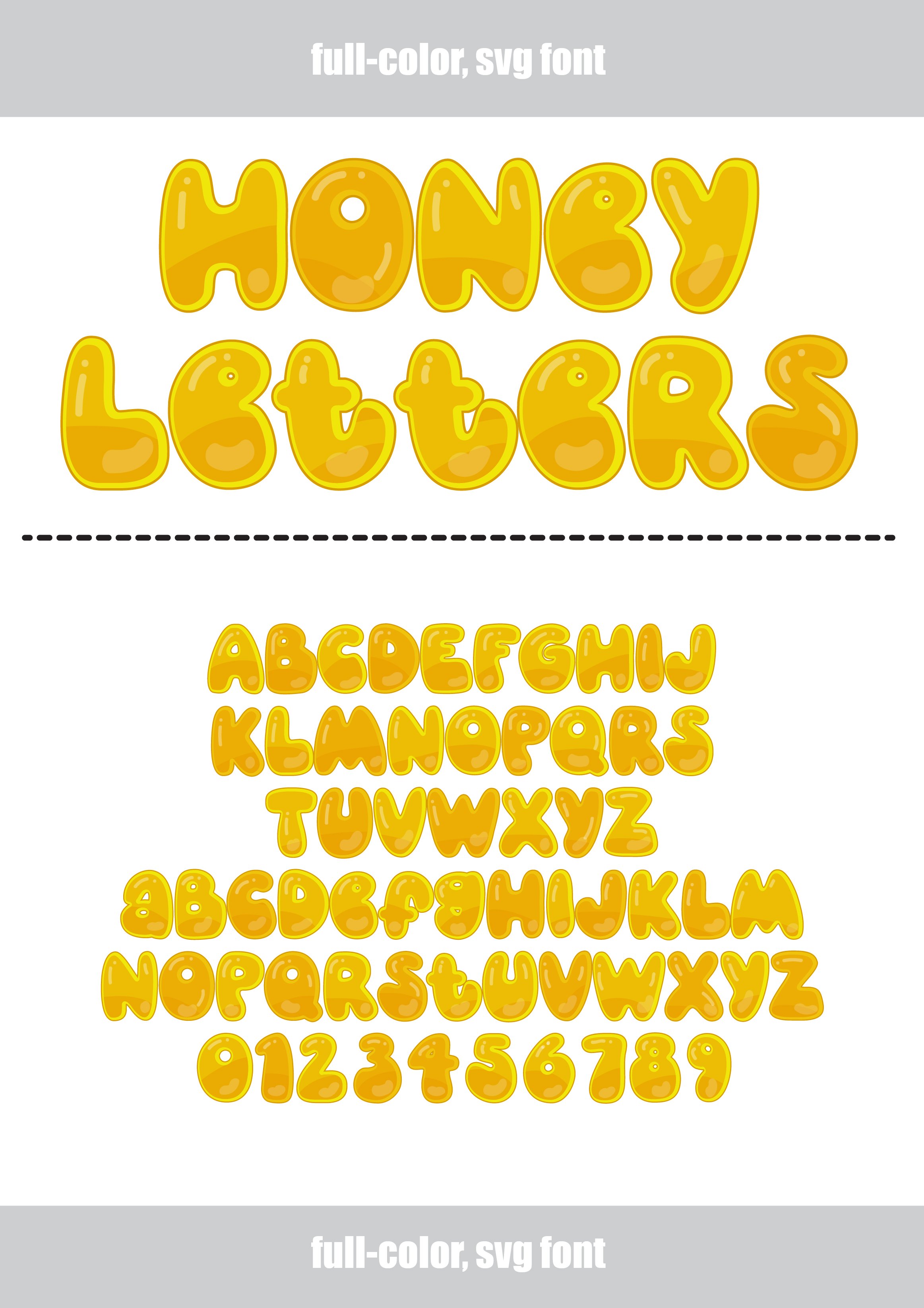 Food Themed Full Color SVG Font