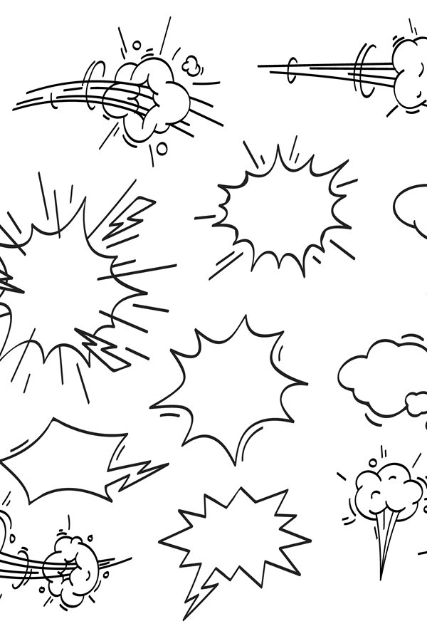 Speed cloud comic. Cartoon fast motion clouds (988479)