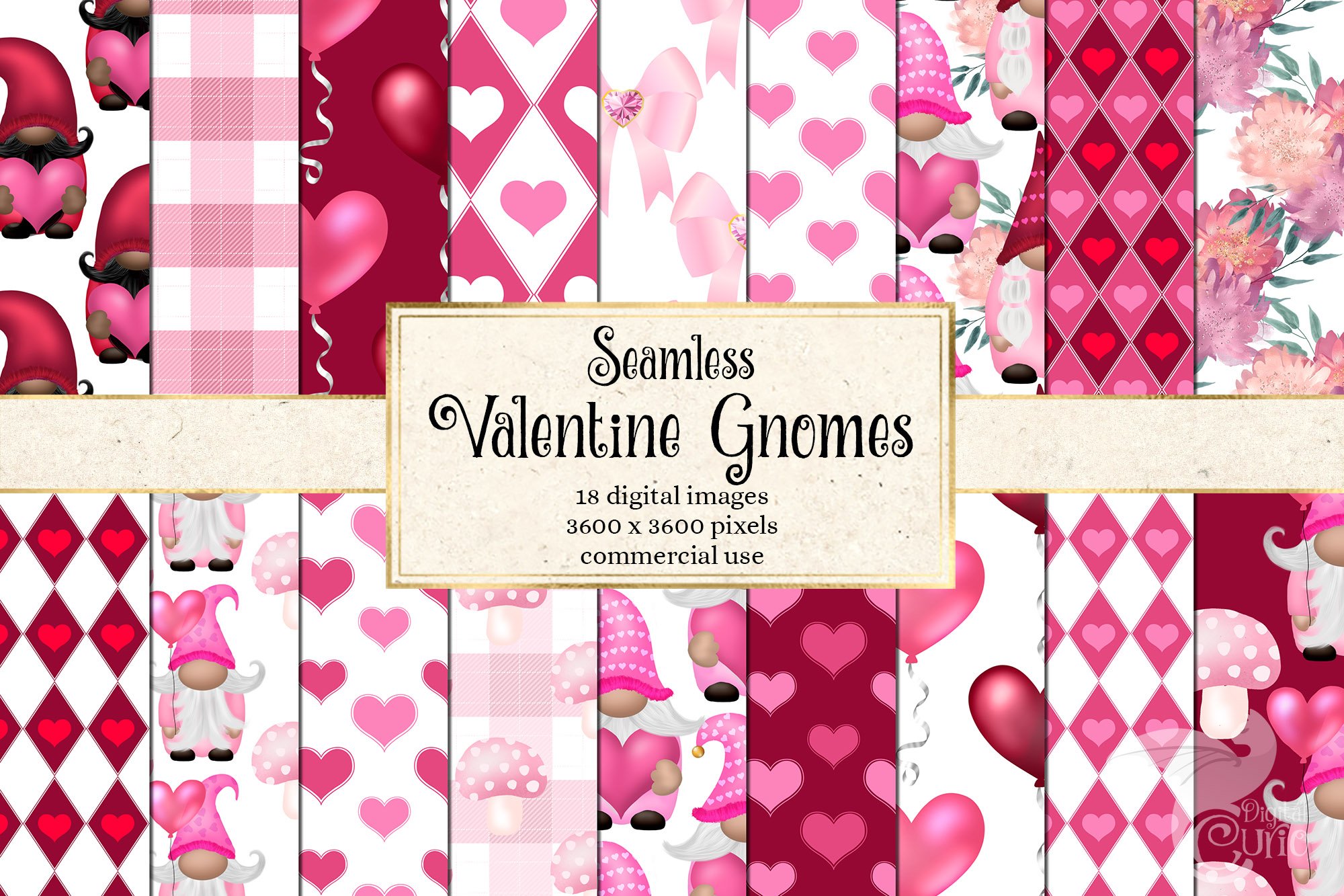 Valentine Gnome Digital Paper (1602900)