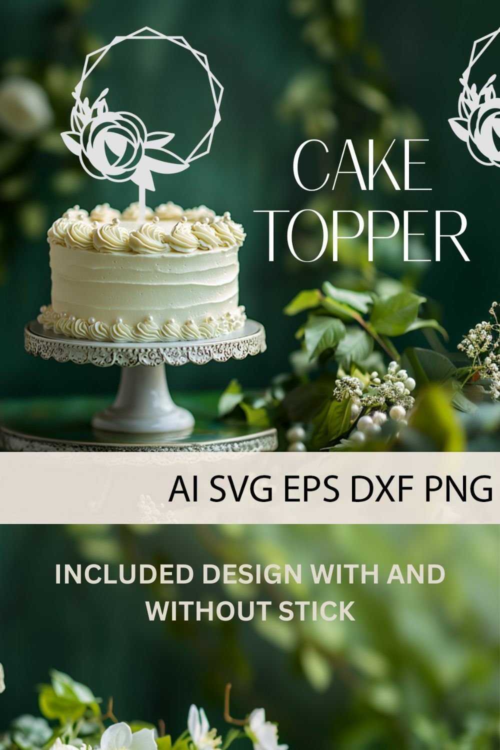 Cake Topper SVG Laser Cutting File