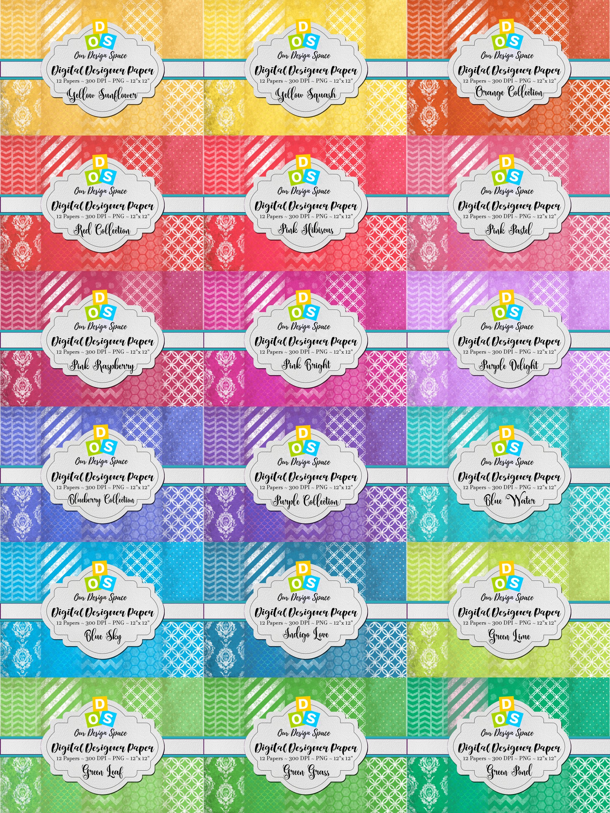 Digital Designer Paper - All Color Bundle
