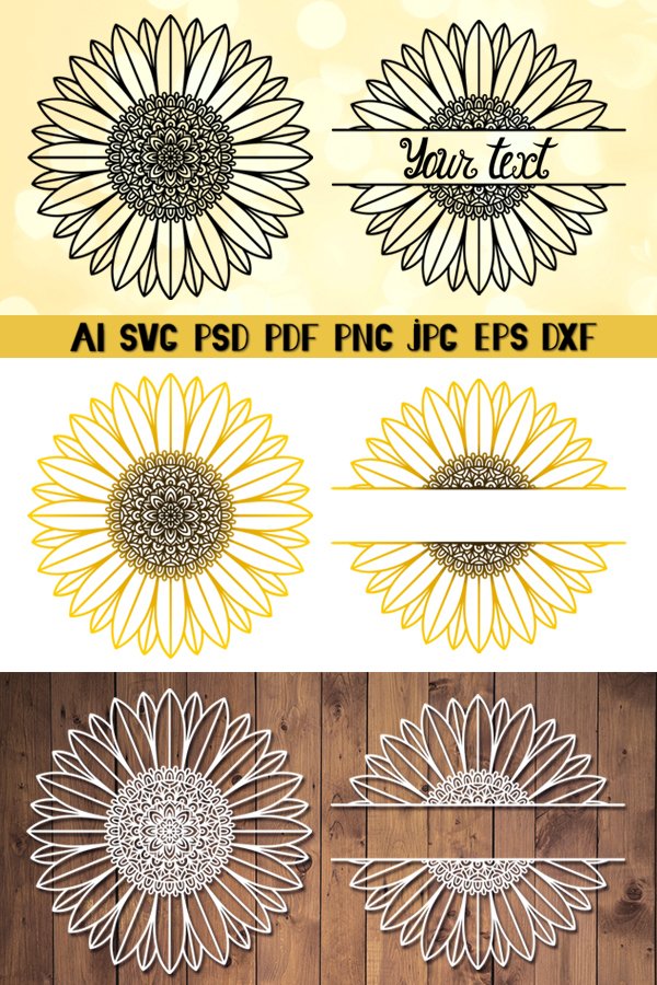 Intricate Sunflower - SVG