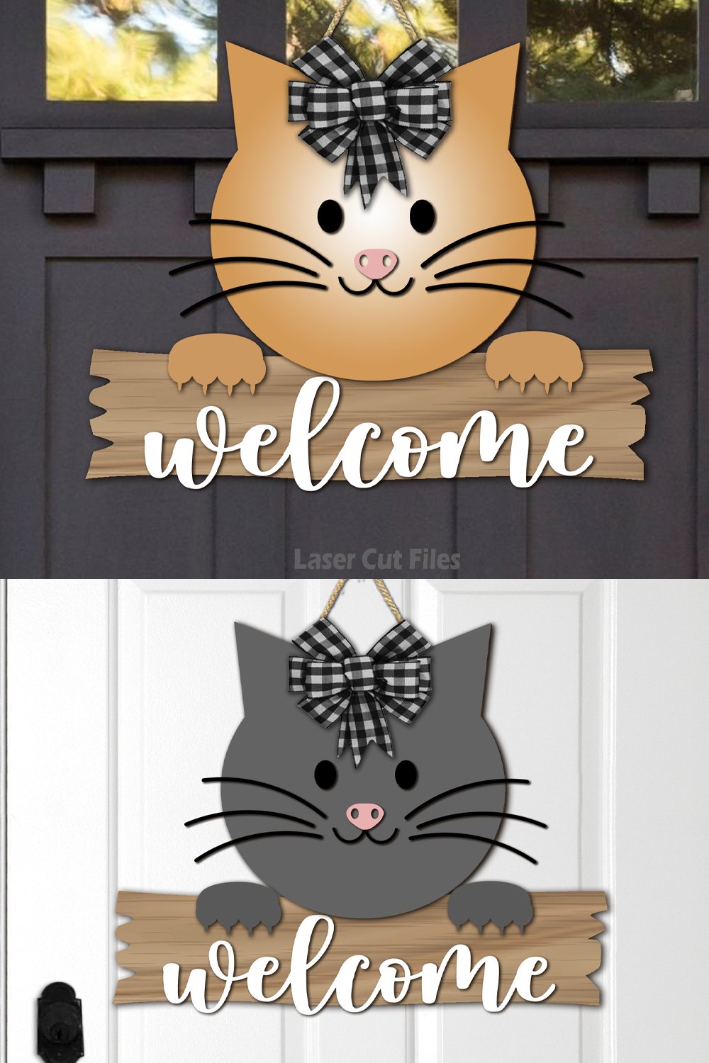 Cat SVG Laser Cut Files | Pet Svg | Welcome Sign SVG