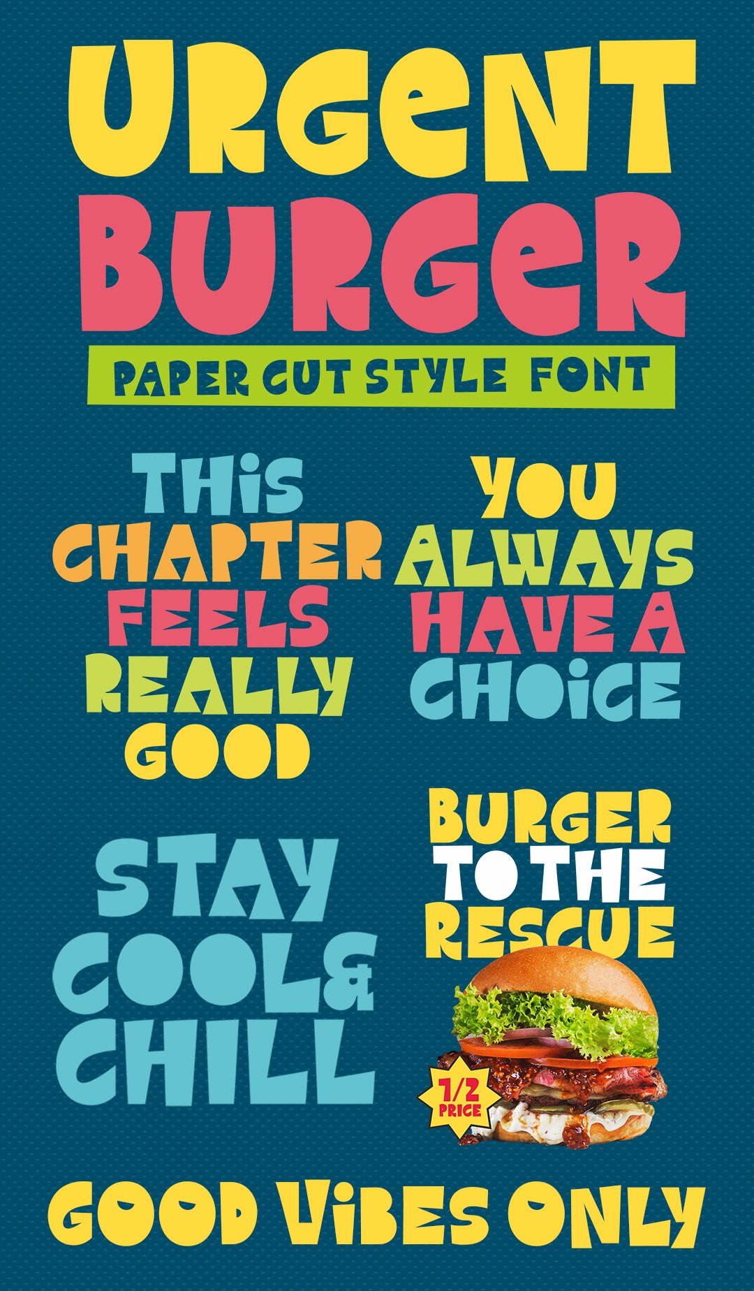Urgent Burger - Papercut Style Font